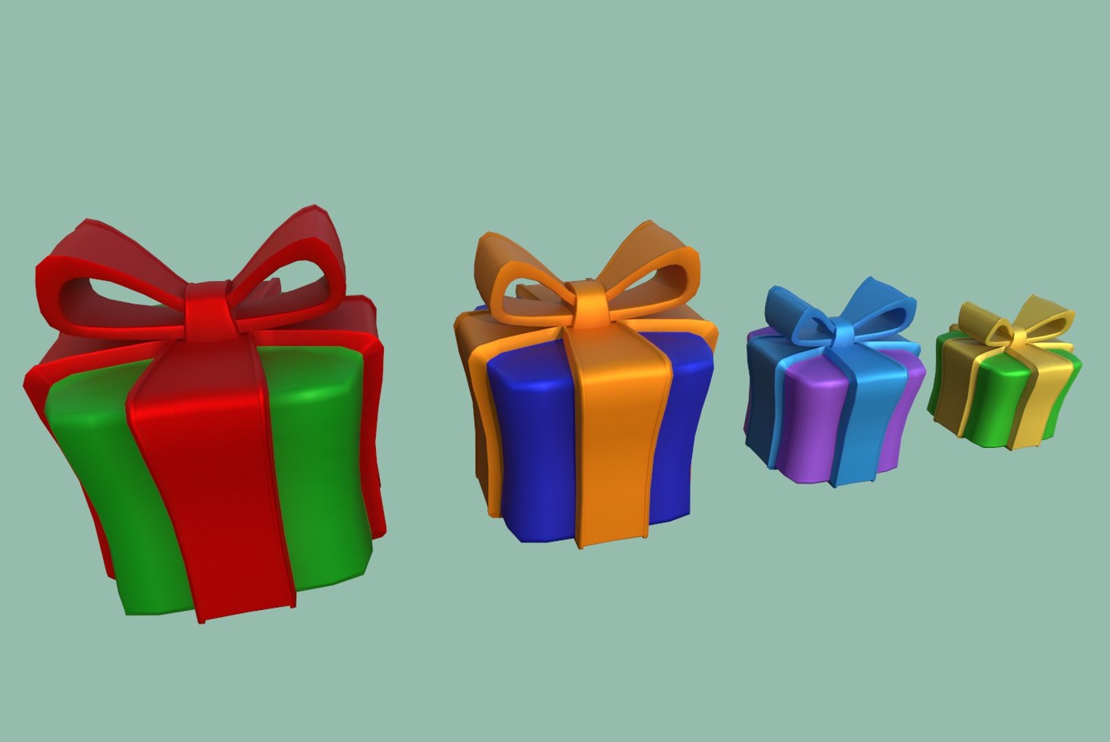 3D gift ribbon holiday model - TurboSquid 1631682