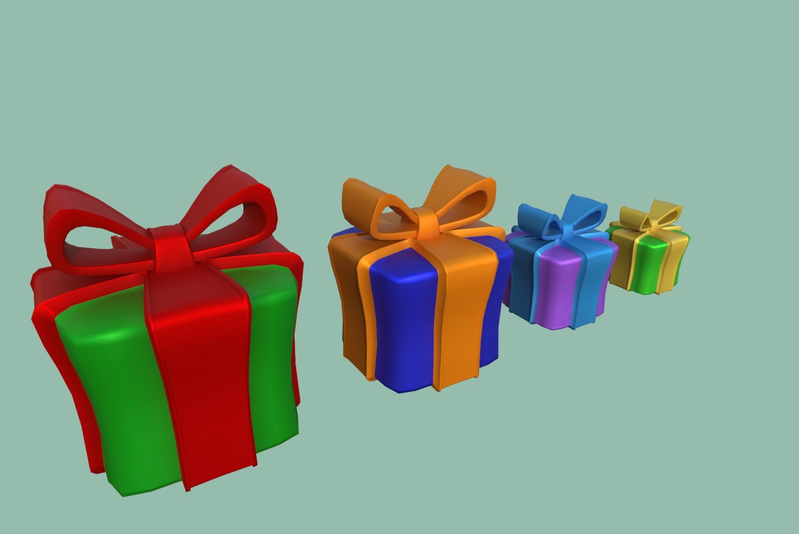 3D gift ribbon holiday model - TurboSquid 1631682