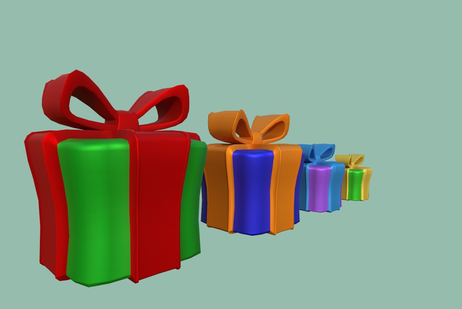 3D gift ribbon holiday model - TurboSquid 1631682