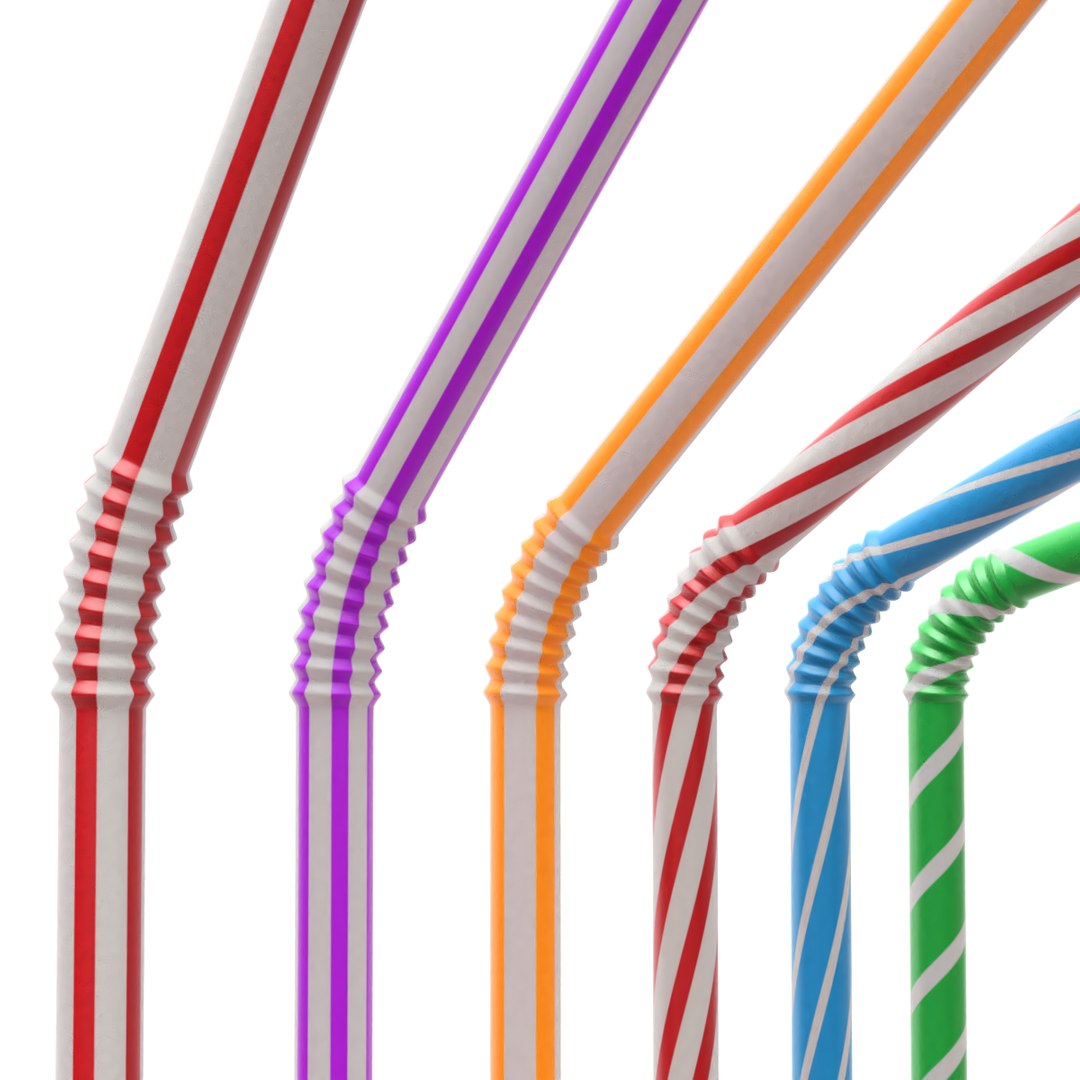 Drink straw 3D - TurboSquid 1544527