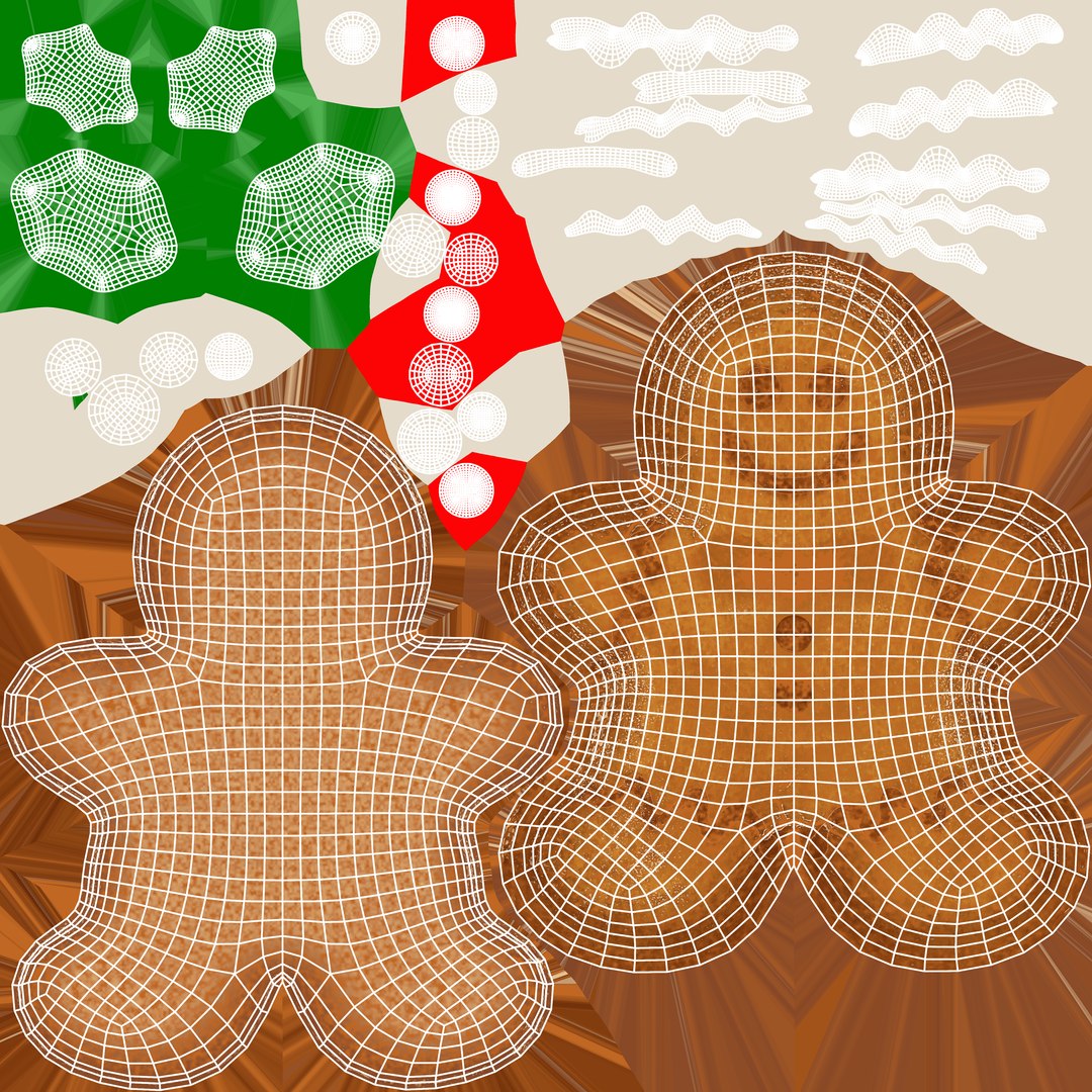 3D Christmas Gingerbread Man Cookie Model - TurboSquid 2168360