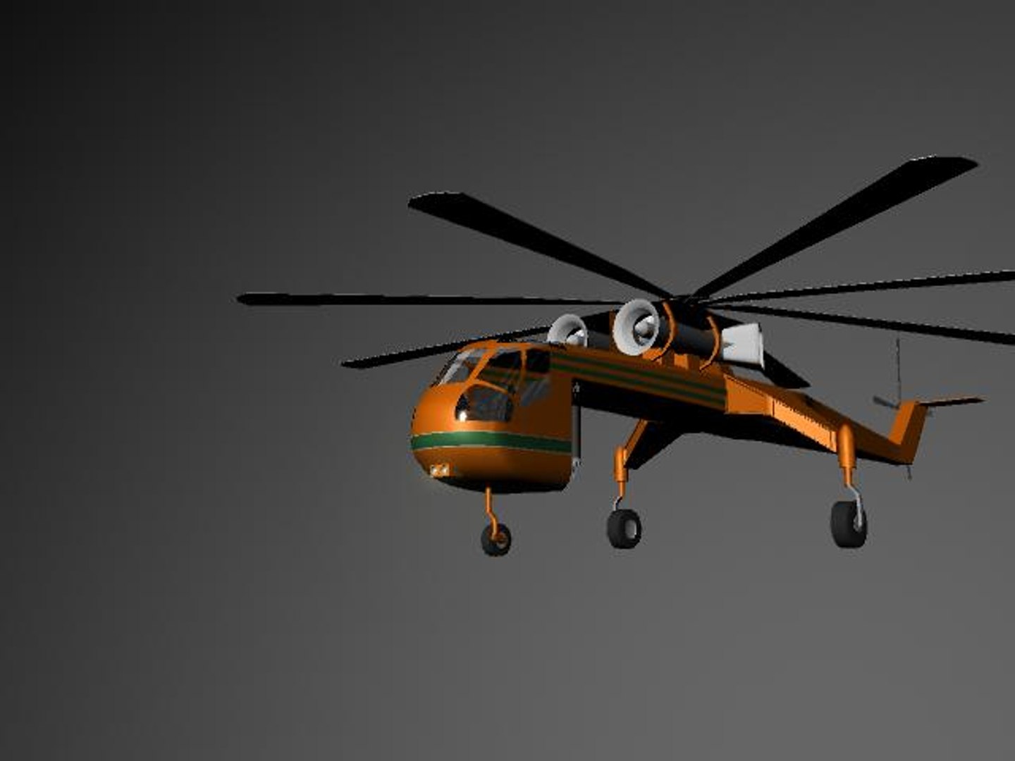 sikorsky sky crane 3d ma
