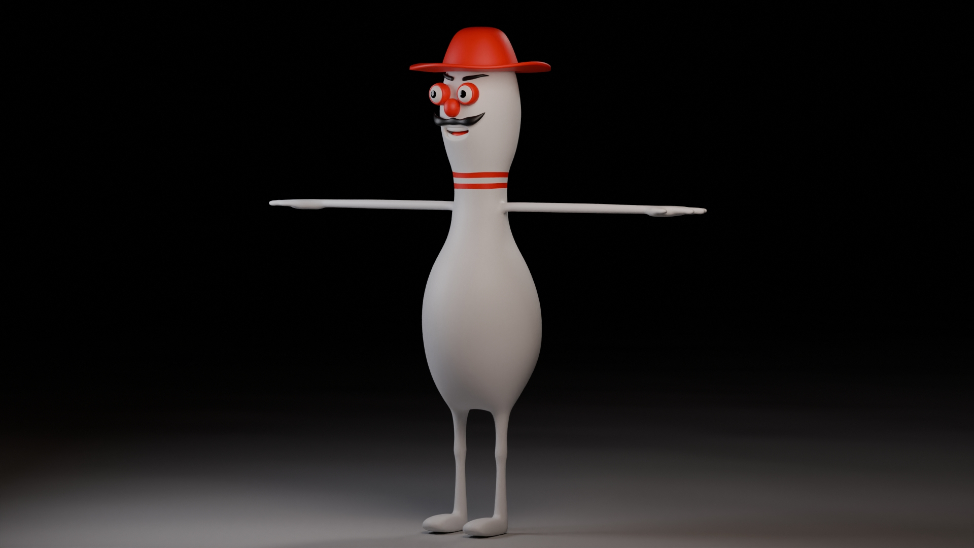 Bowling Pin Character 3D Model - TurboSquid 2301212