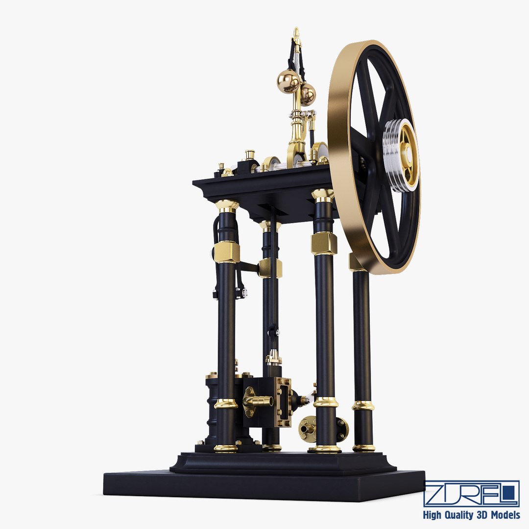3D model vertical steam engine v - TurboSquid 1280401