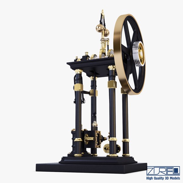 3D model vertical steam engine v - TurboSquid 1280401