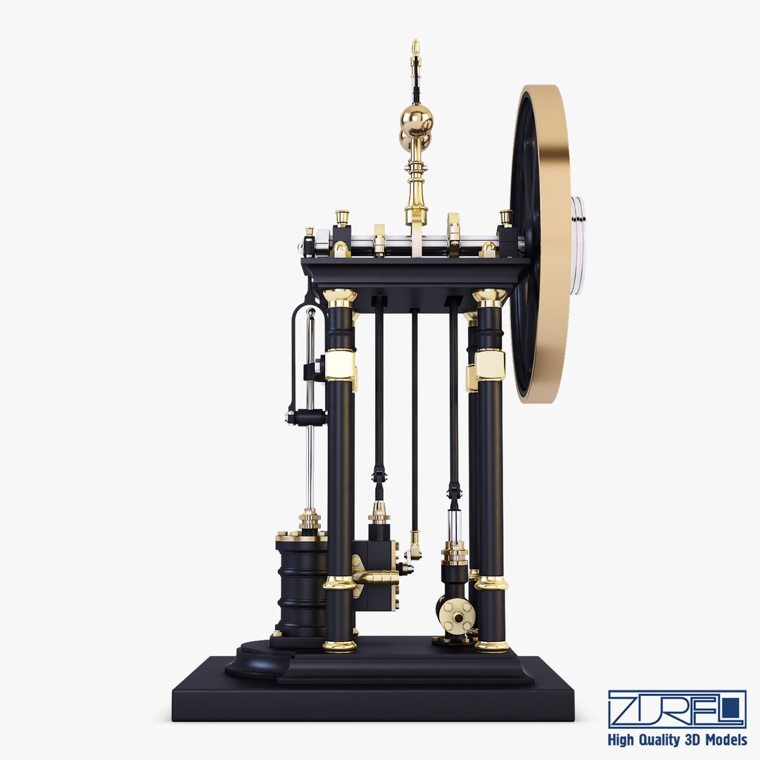 3D model vertical steam engine v - TurboSquid 1280401