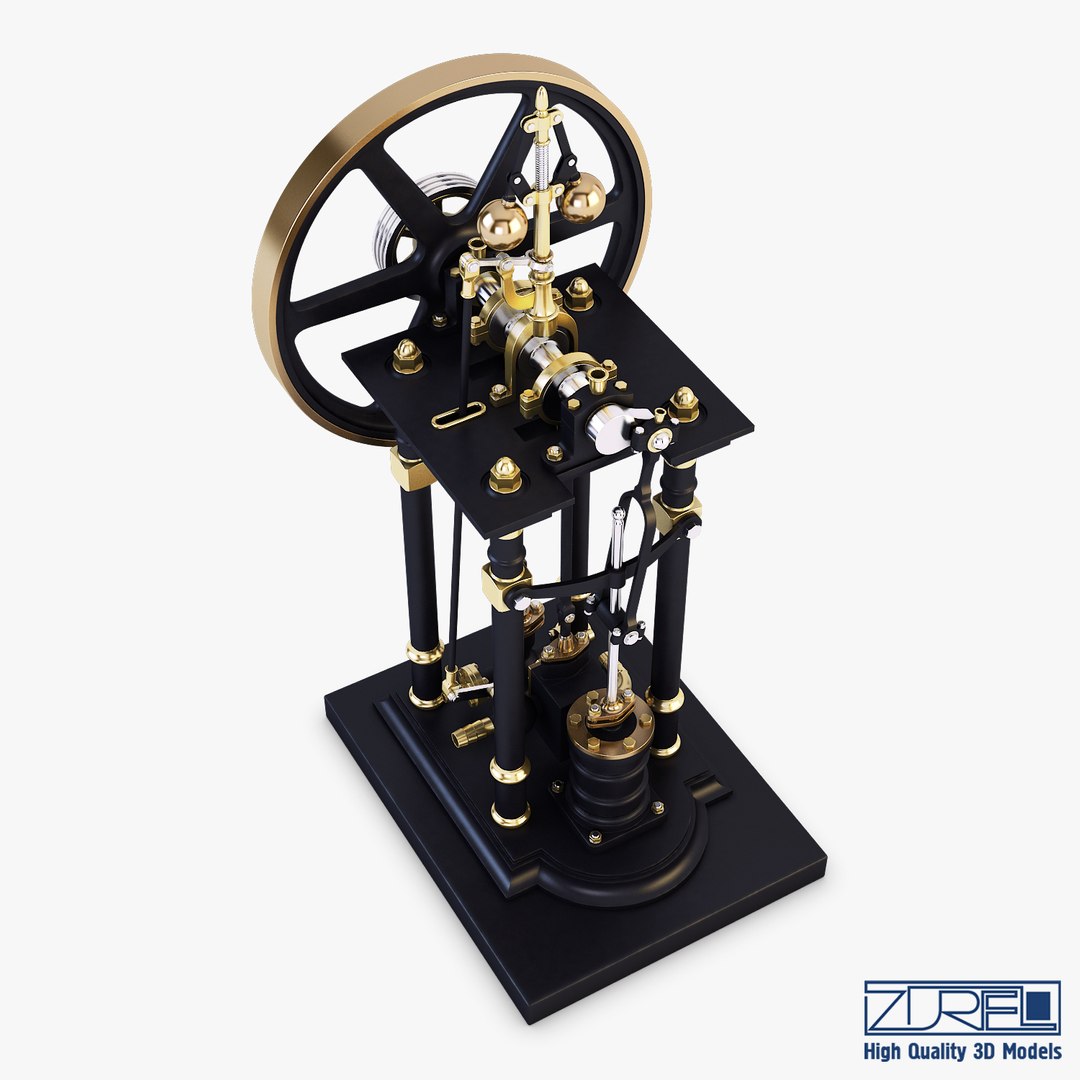 3D model vertical steam engine v - TurboSquid 1280401