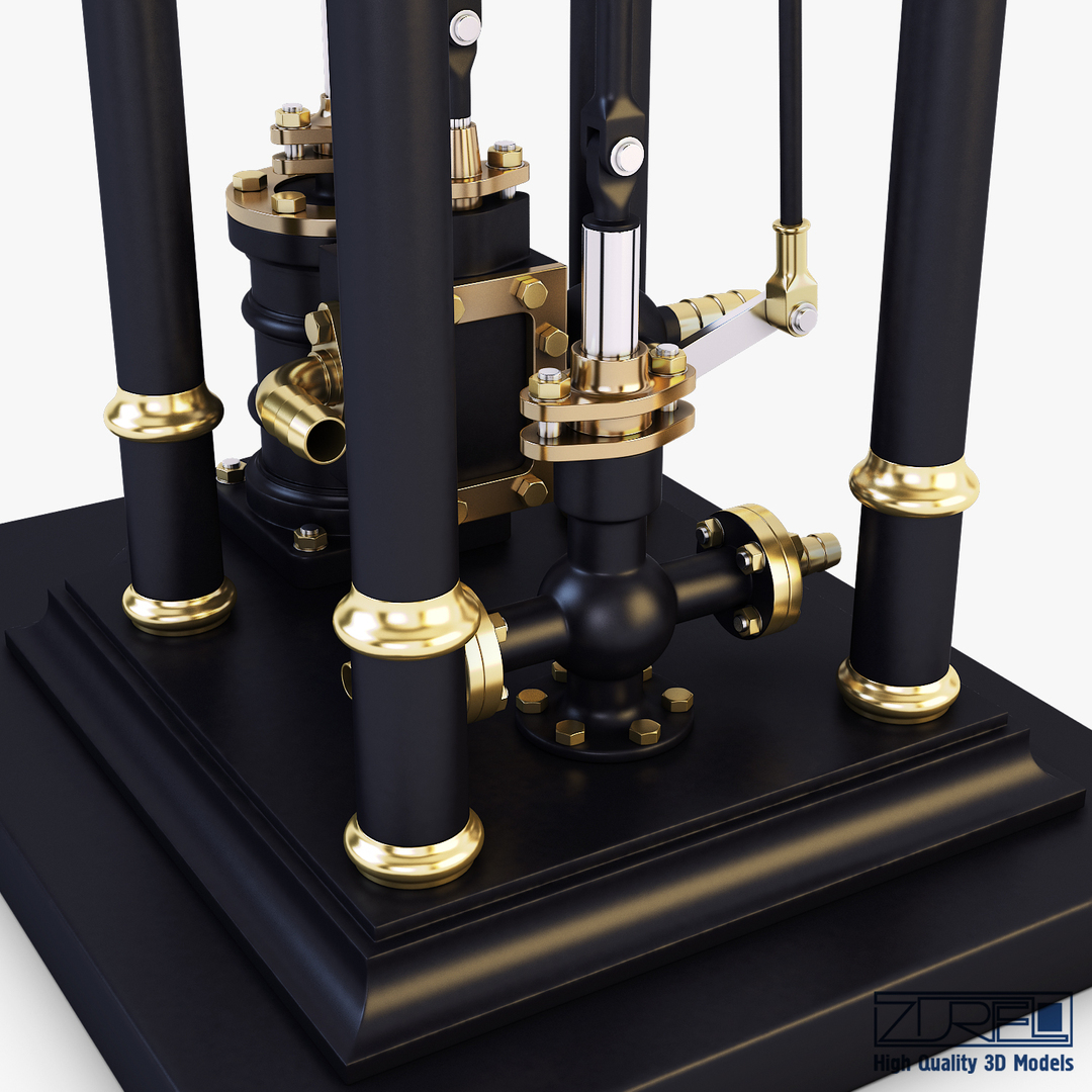 3D model vertical steam engine v - TurboSquid 1280401