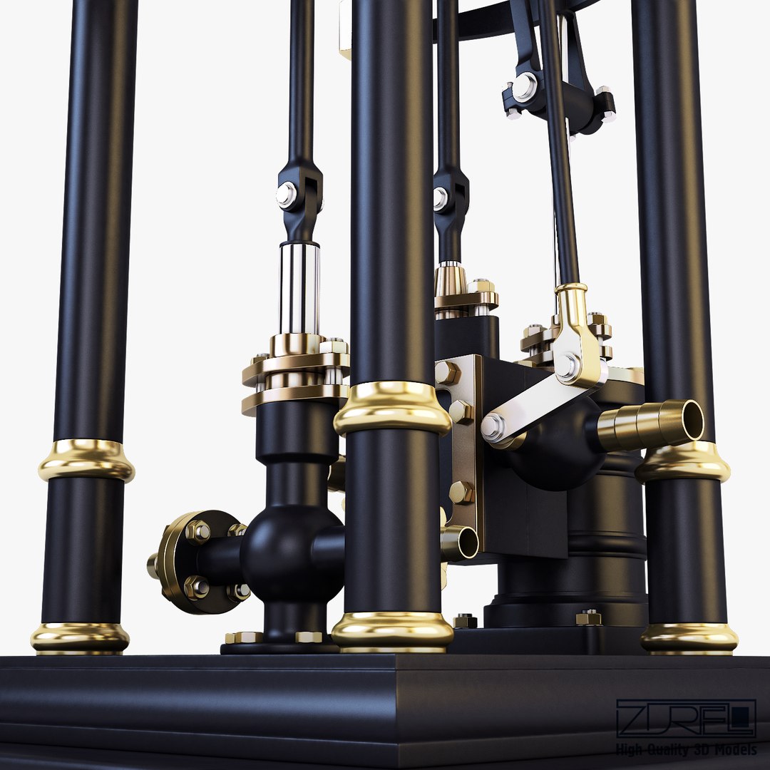 3D model vertical steam engine v - TurboSquid 1280401