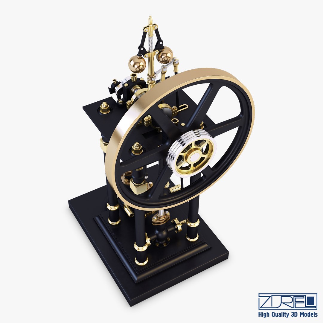 3D model vertical steam engine v - TurboSquid 1280401