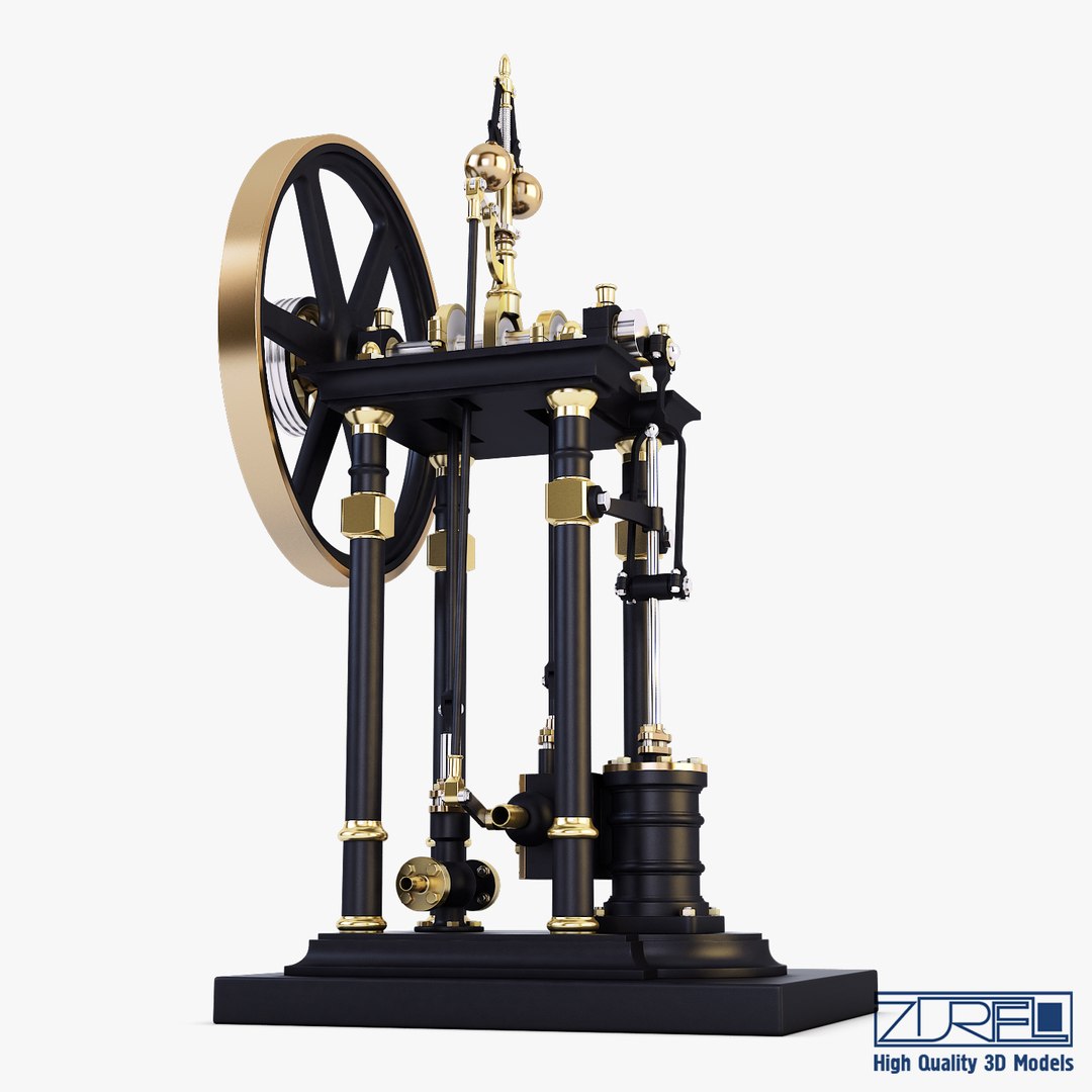 3D model vertical steam engine v - TurboSquid 1280401