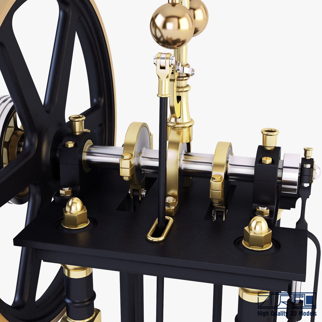 3D model vertical steam engine v - TurboSquid 1280401