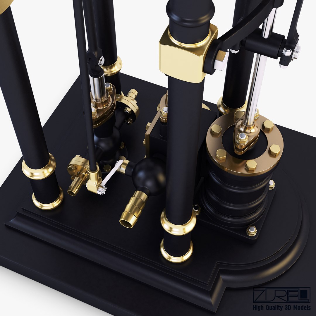 3D model vertical steam engine v - TurboSquid 1280401