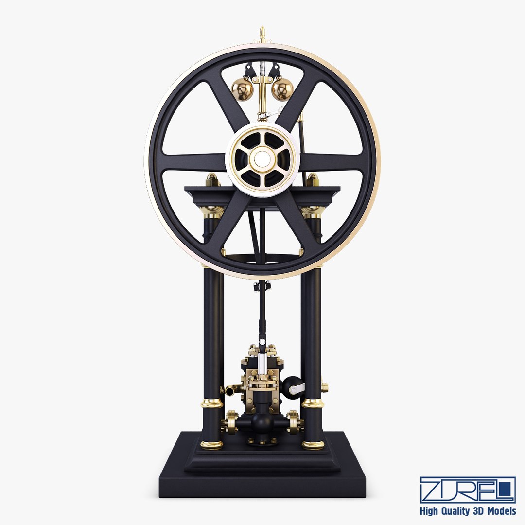 3D model vertical steam engine v - TurboSquid 1280401