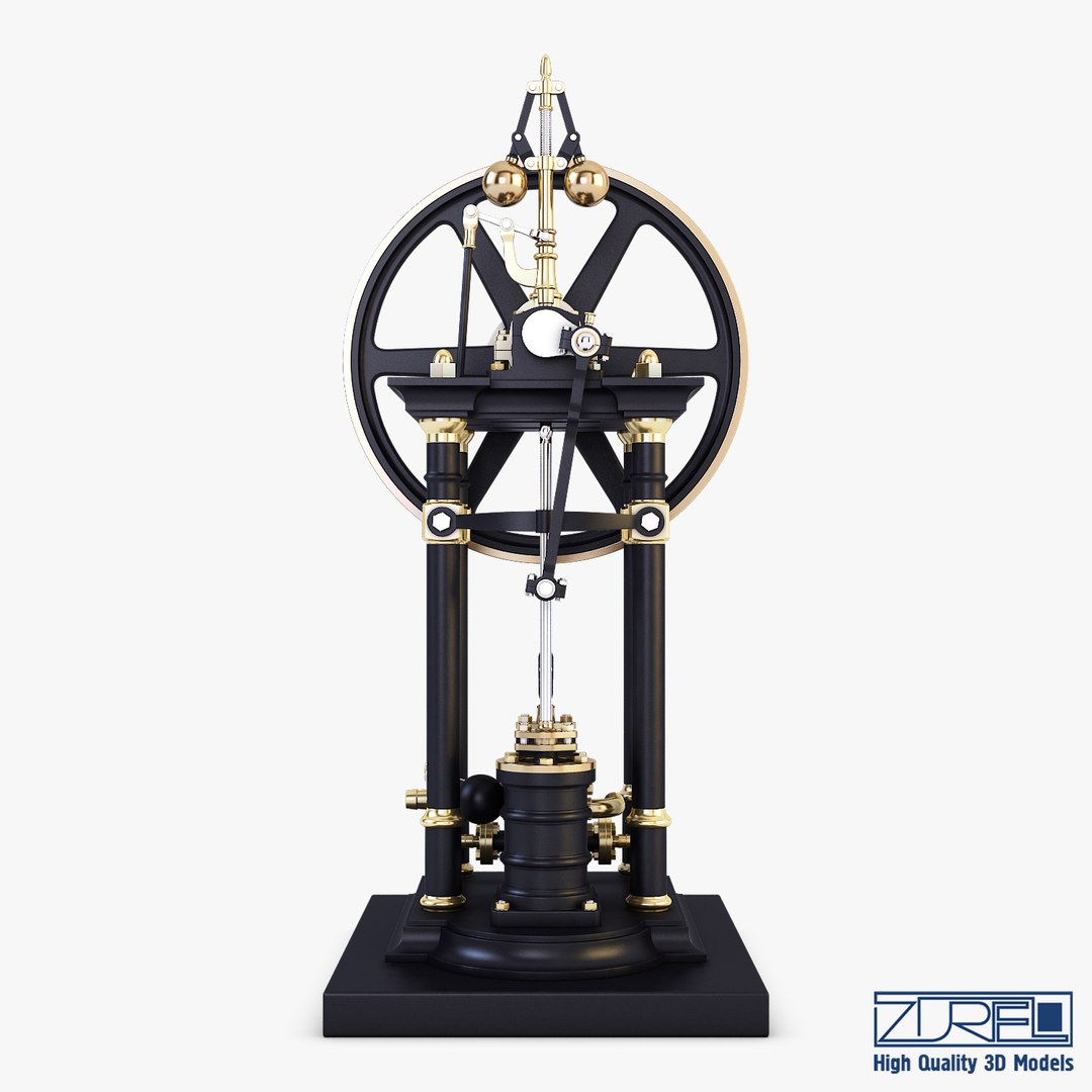 3D model vertical steam engine v - TurboSquid 1280401