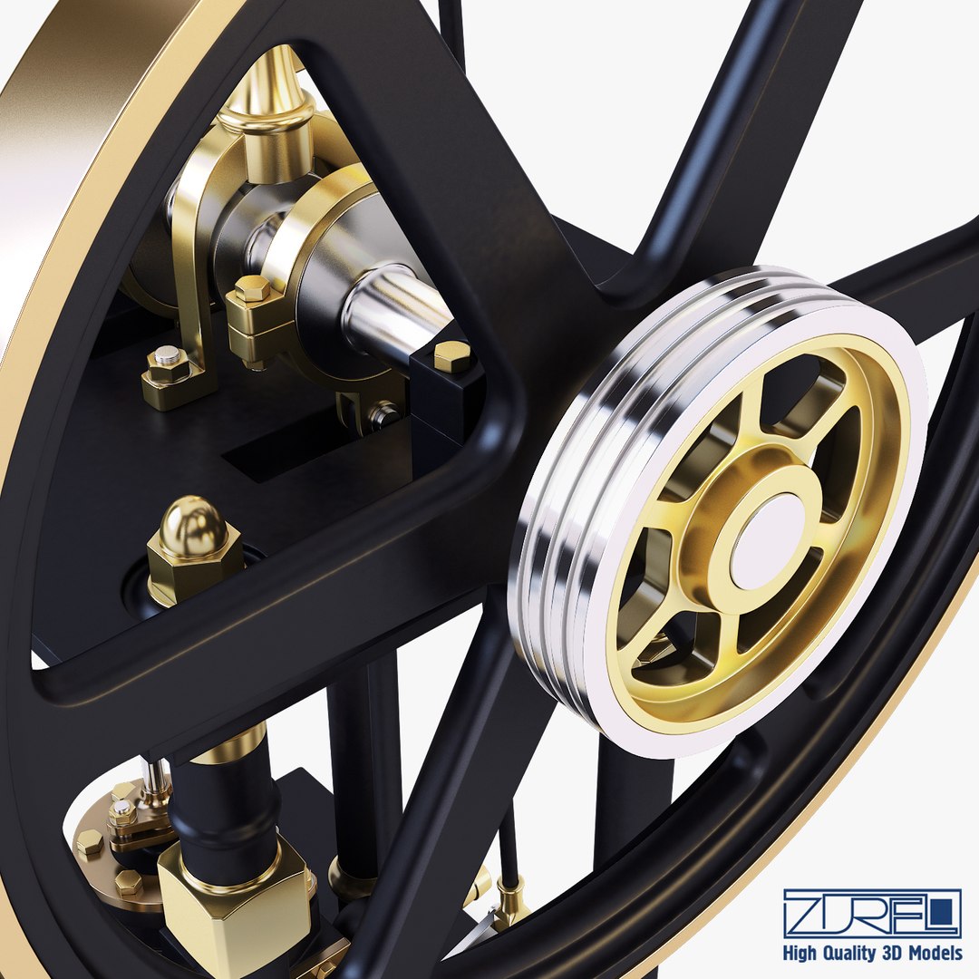 3D model vertical steam engine v - TurboSquid 1280401