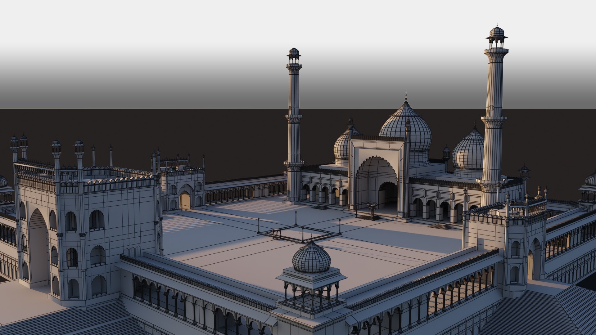 Jama Masjid 3D Model - TurboSquid 1846252