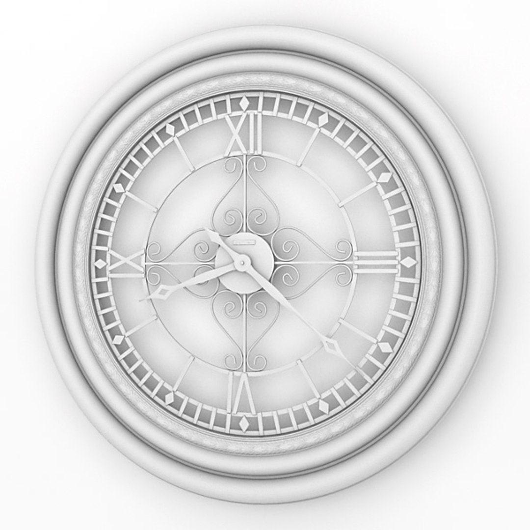 3d Model Of Analog Decorative Wall Clock