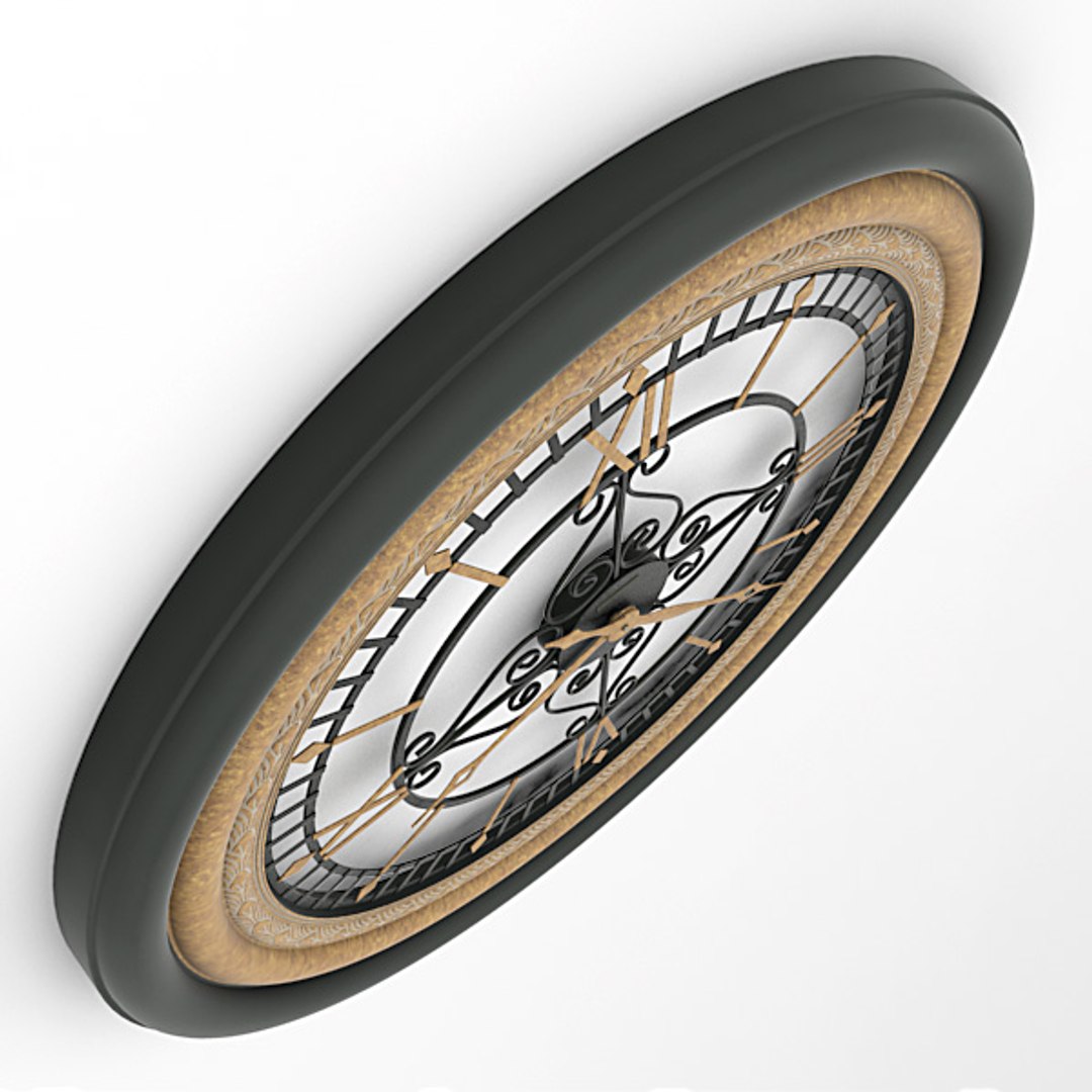 3d Model Of Analog Decorative Wall Clock