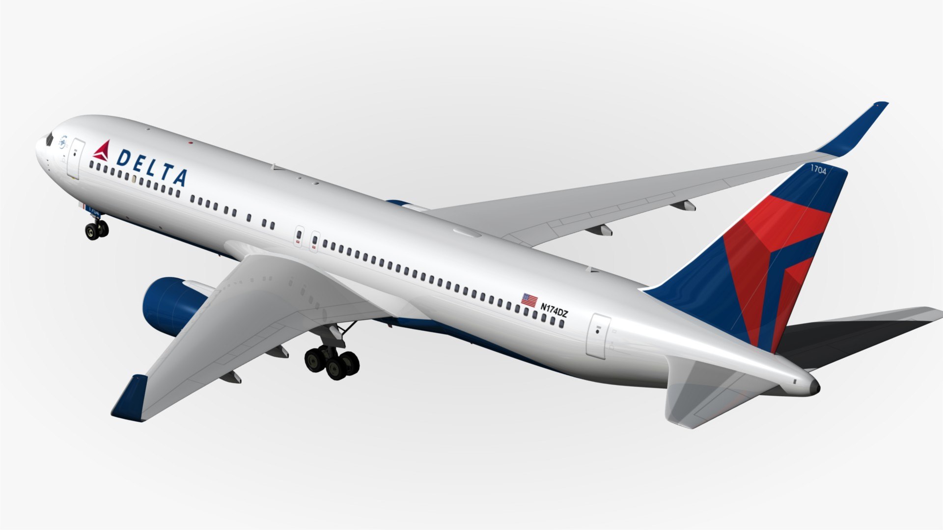 3d Model Boeing 767-300 Delta Air Lines