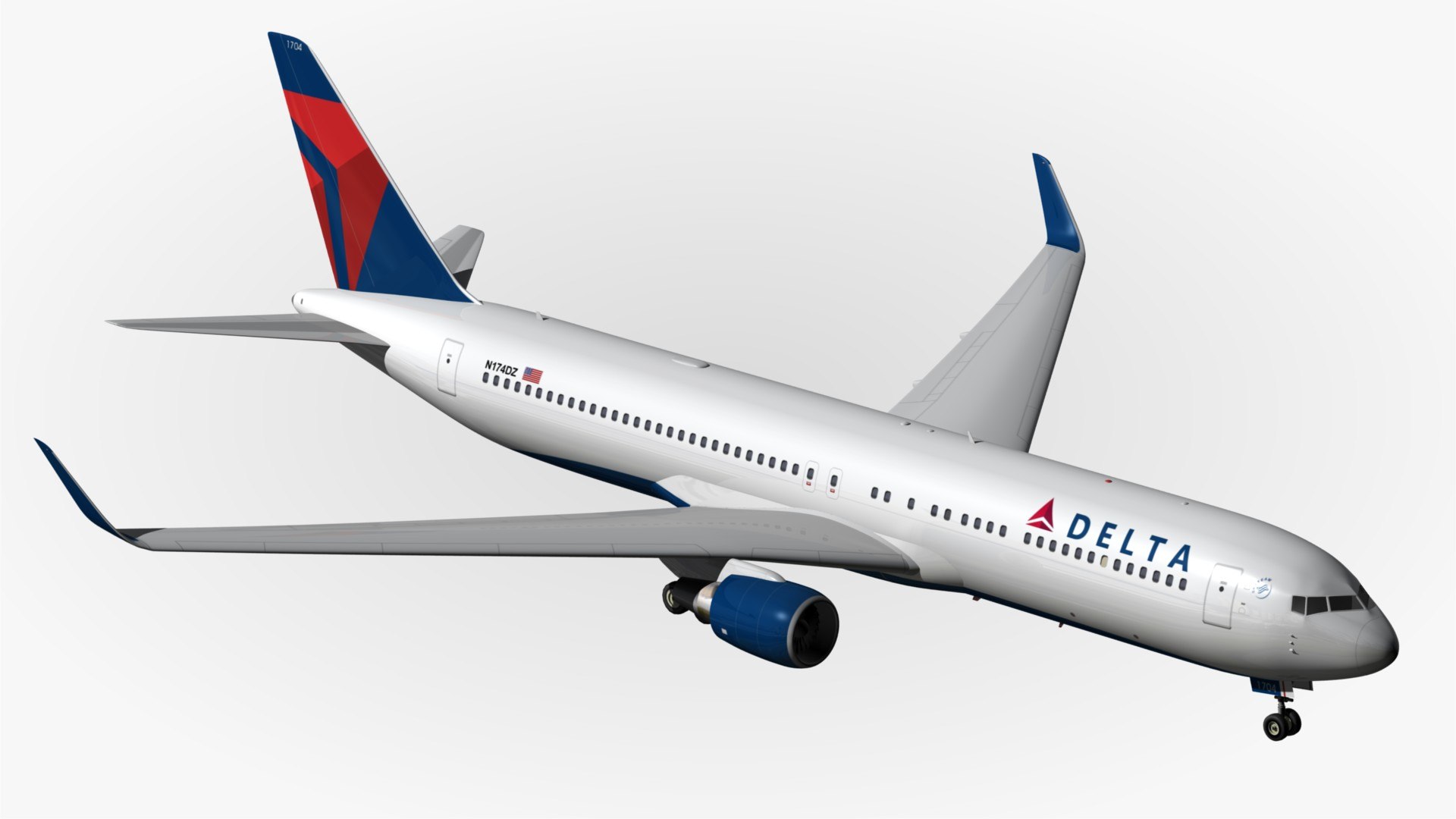 3d Model Boeing 767-300 Delta Air Lines