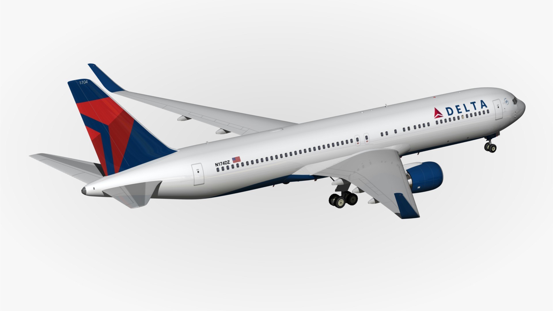 3d Model Boeing 767-300 Delta Air Lines