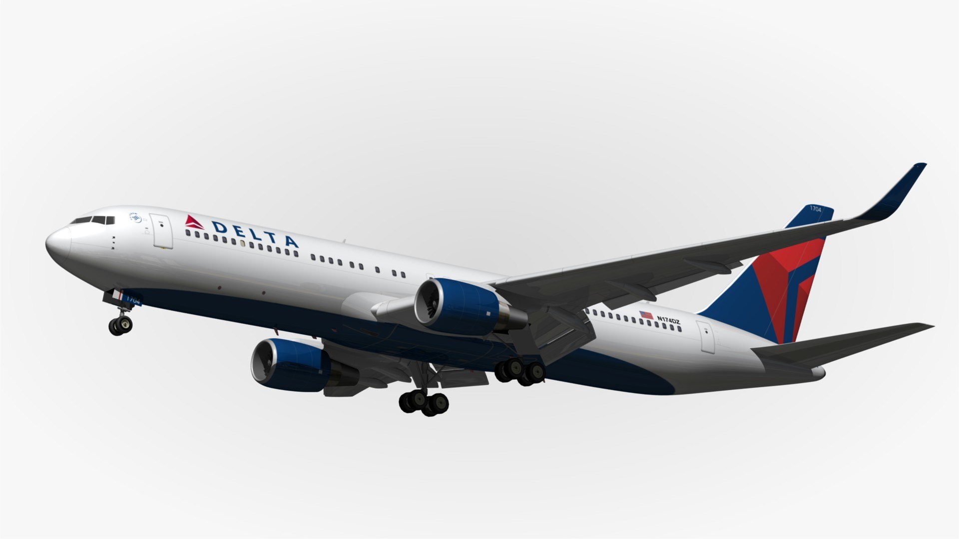 3d Model Boeing 767-300 Delta Air Lines