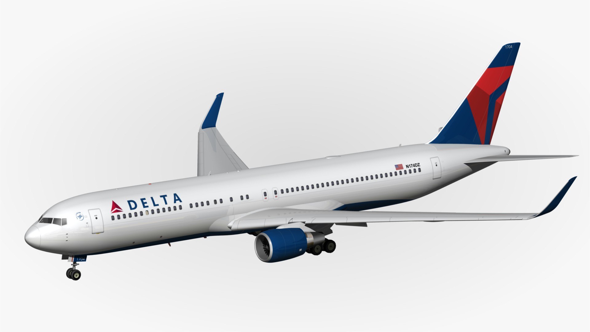 3d Model Boeing 767-300 Delta Air Lines
