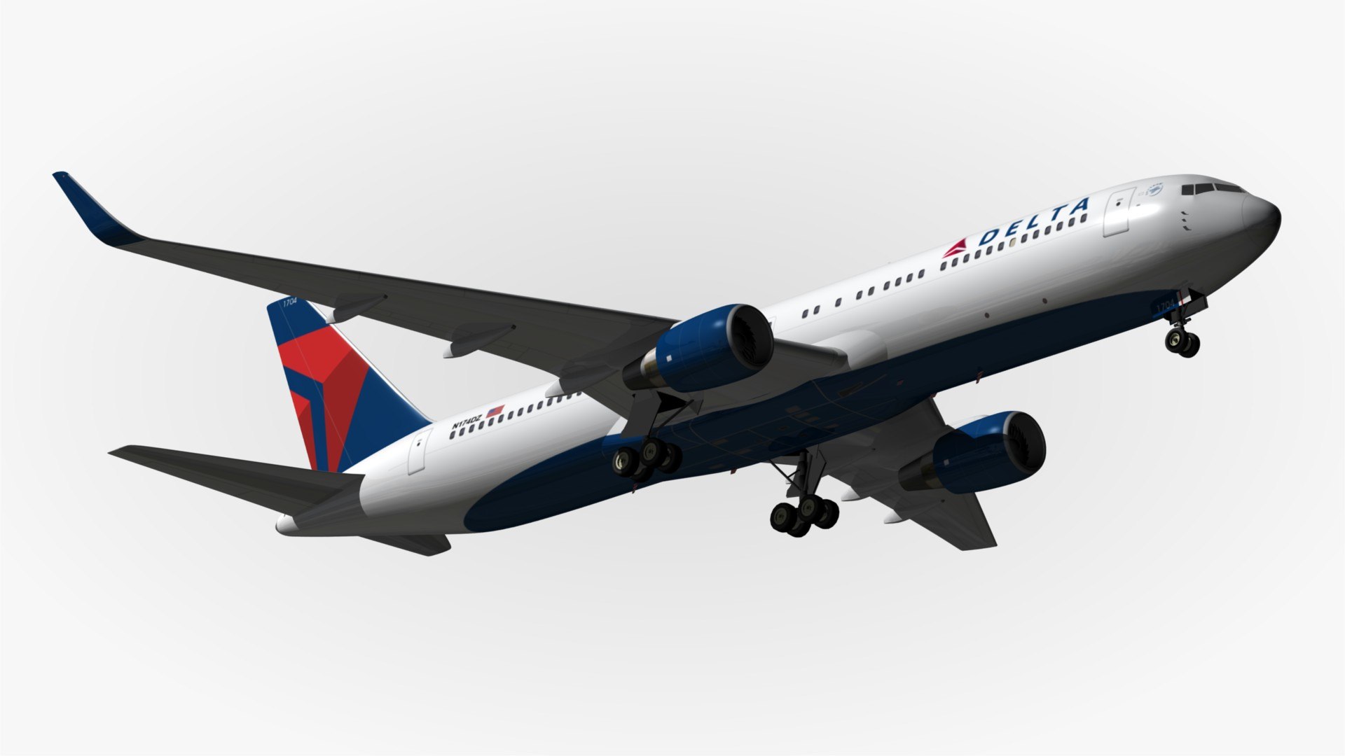 3d Model Boeing 767-300 Delta Air Lines