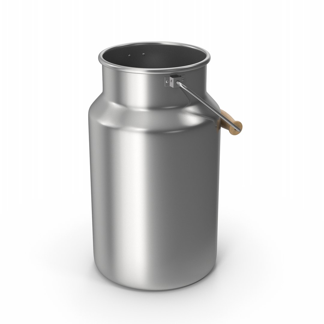 3D Steel Milk Can Model - TurboSquid 2193919