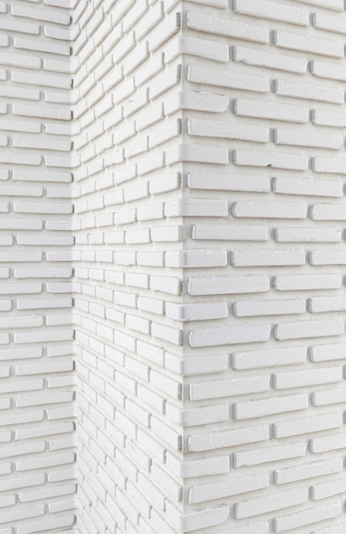 3d white bricks