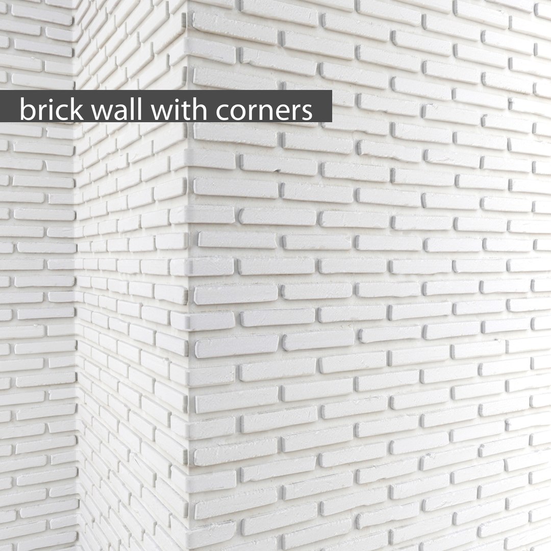 3d white bricks