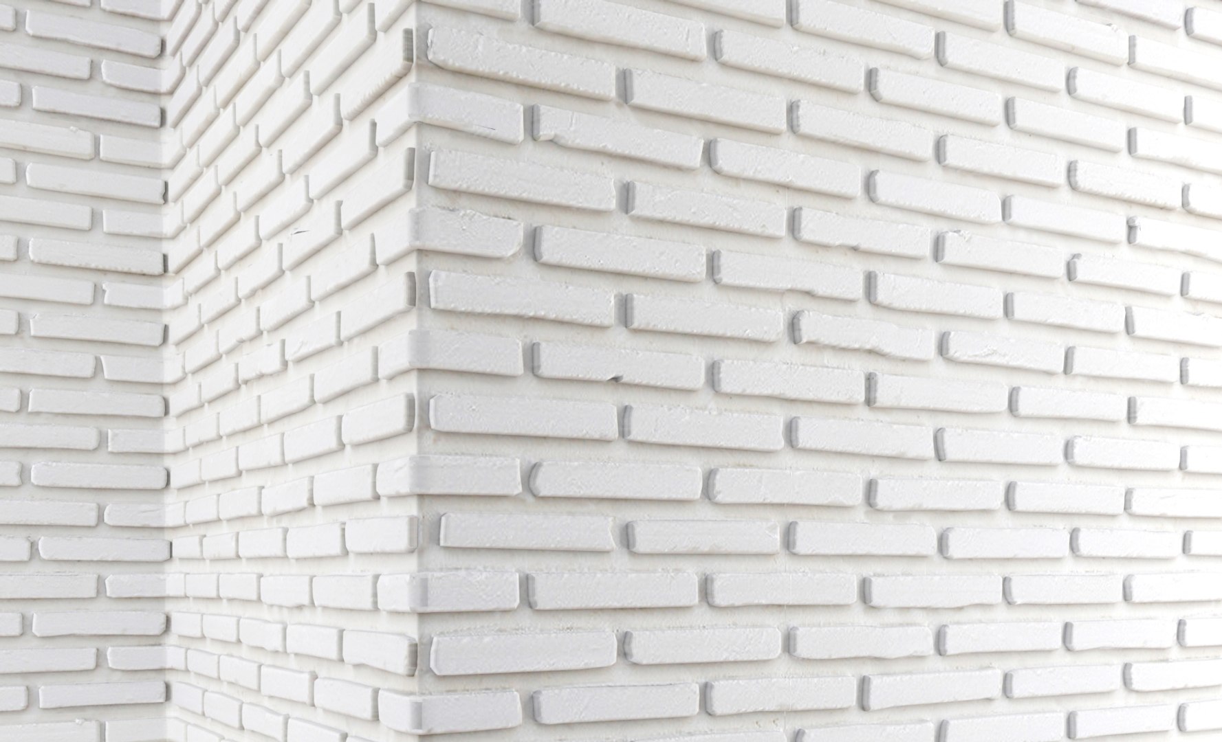 3d white bricks