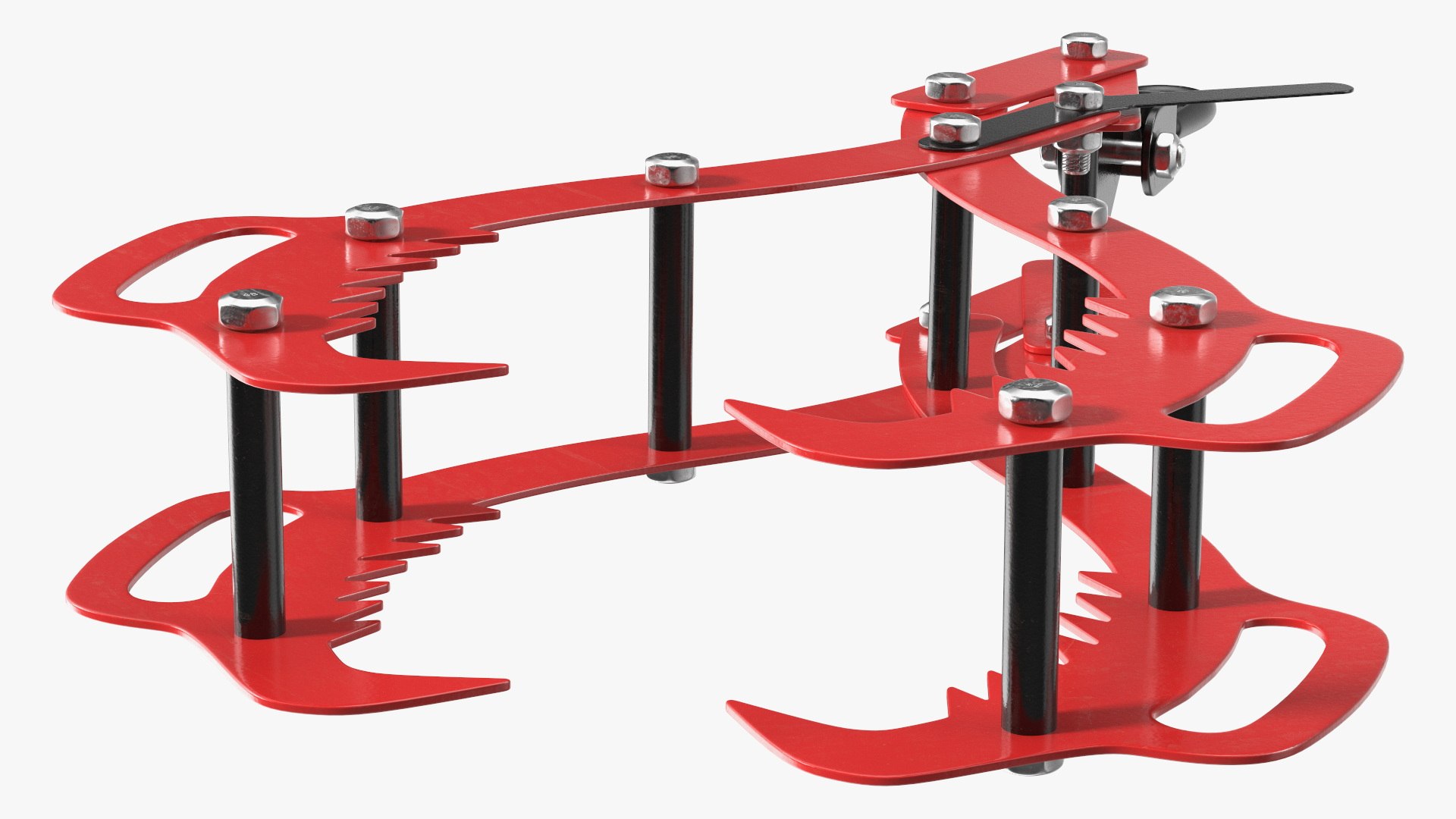 3D Model Serrated Log Lifter Tongs Red Rigged - TurboSquid 2422797