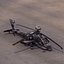 Crashed Ah64d Apache Helicopter 3d Model