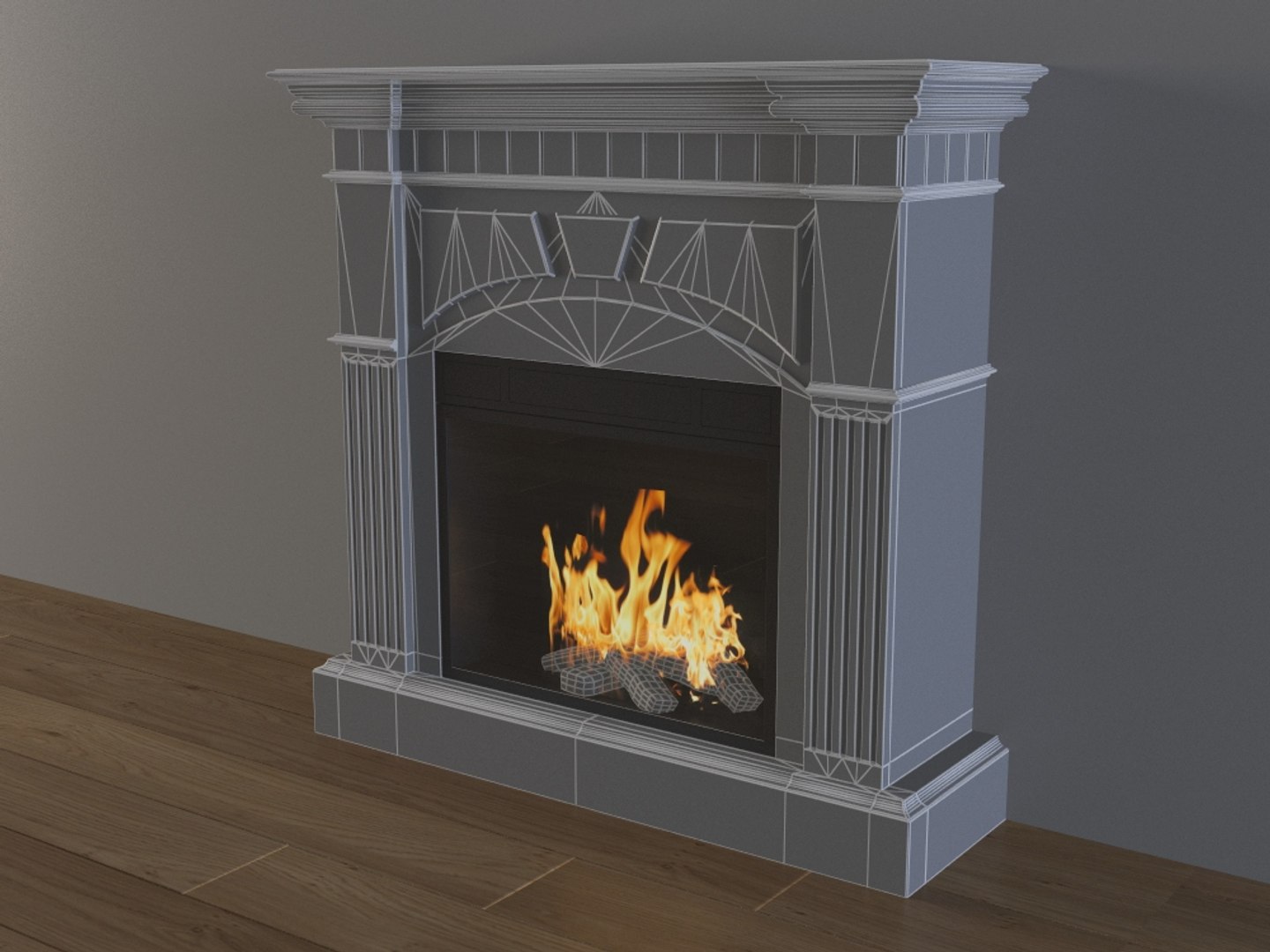 3d pack fireplace