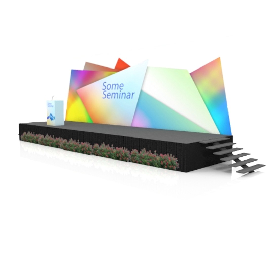 Stage Backdrop Rostrum Model - TurboSquid 1425421