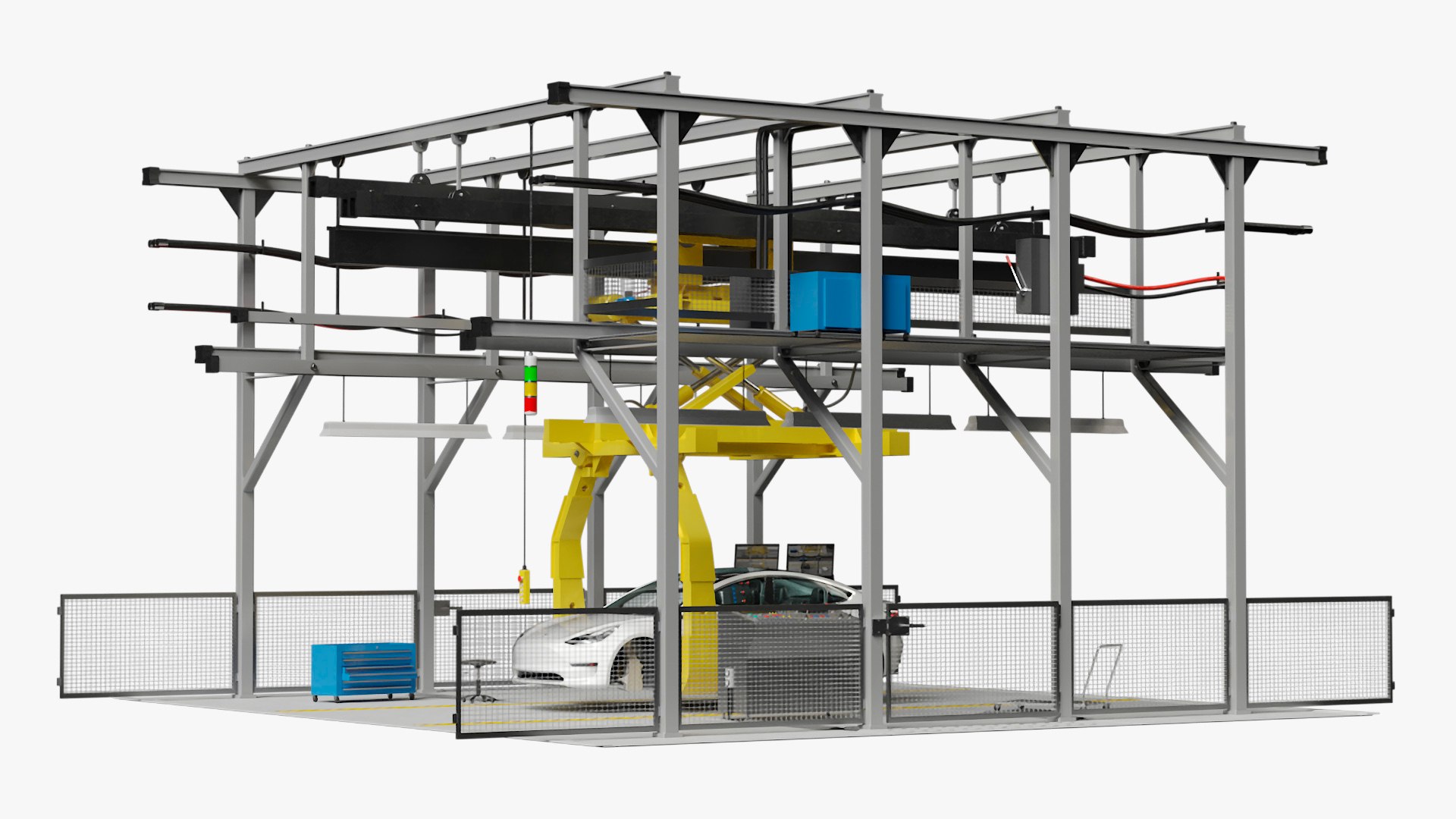 Tesla Assembly Line 3D Model - TurboSquid 2322246