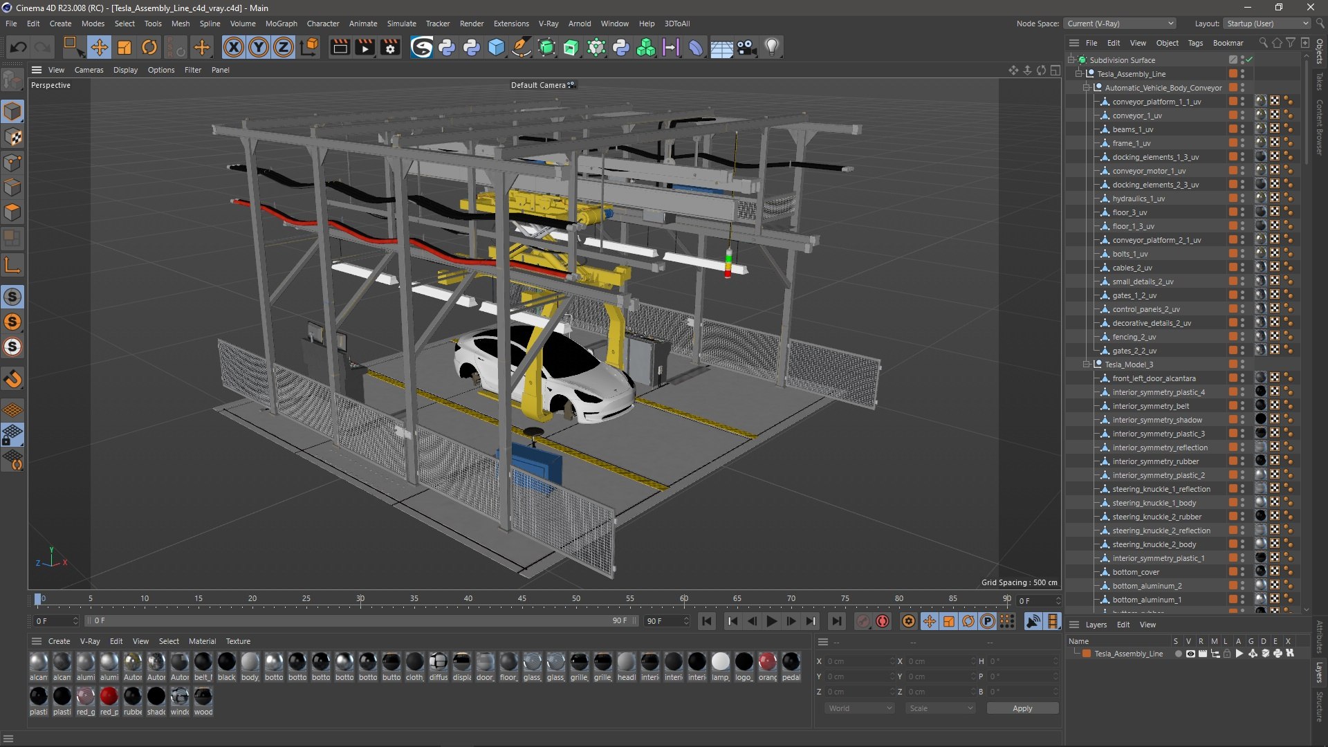 Tesla Assembly Line 3D Model - TurboSquid 2322246