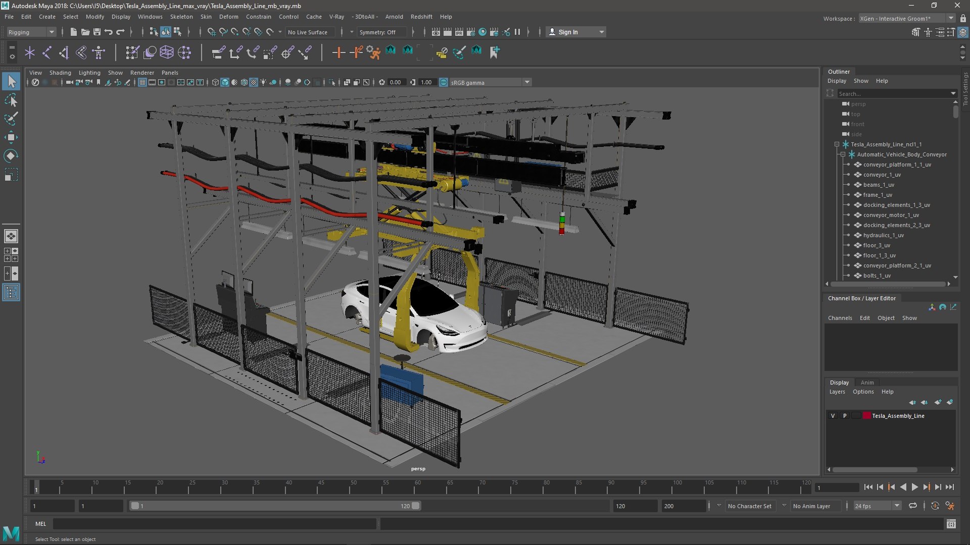 Tesla Assembly Line 3D Model - TurboSquid 2322246