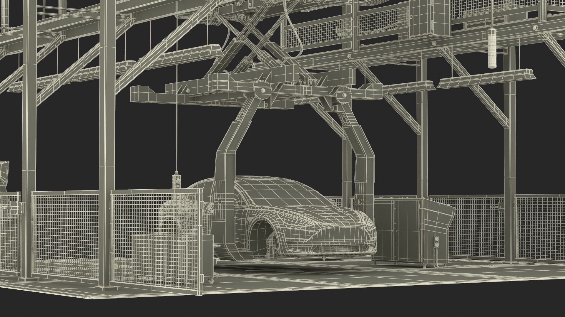 Tesla Assembly Line 3D Model - TurboSquid 2322246