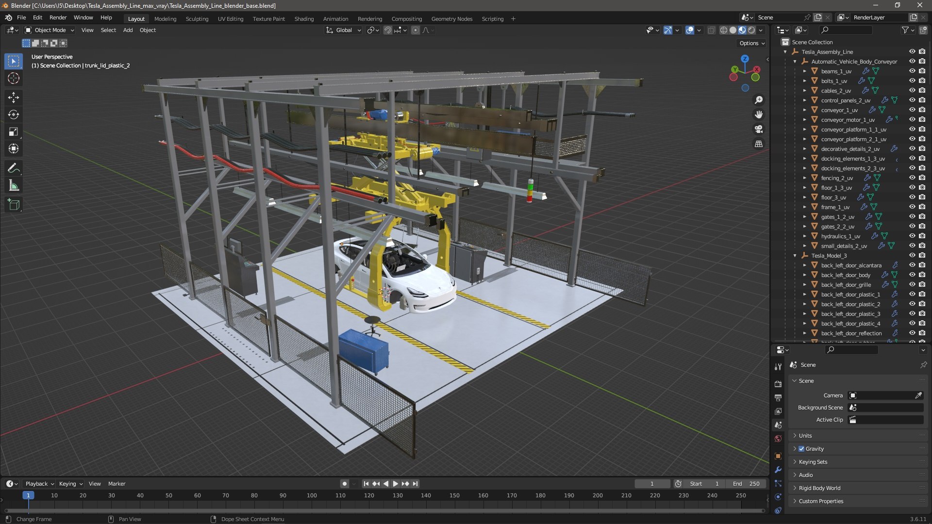 Tesla Assembly Line 3D Model - TurboSquid 2322246