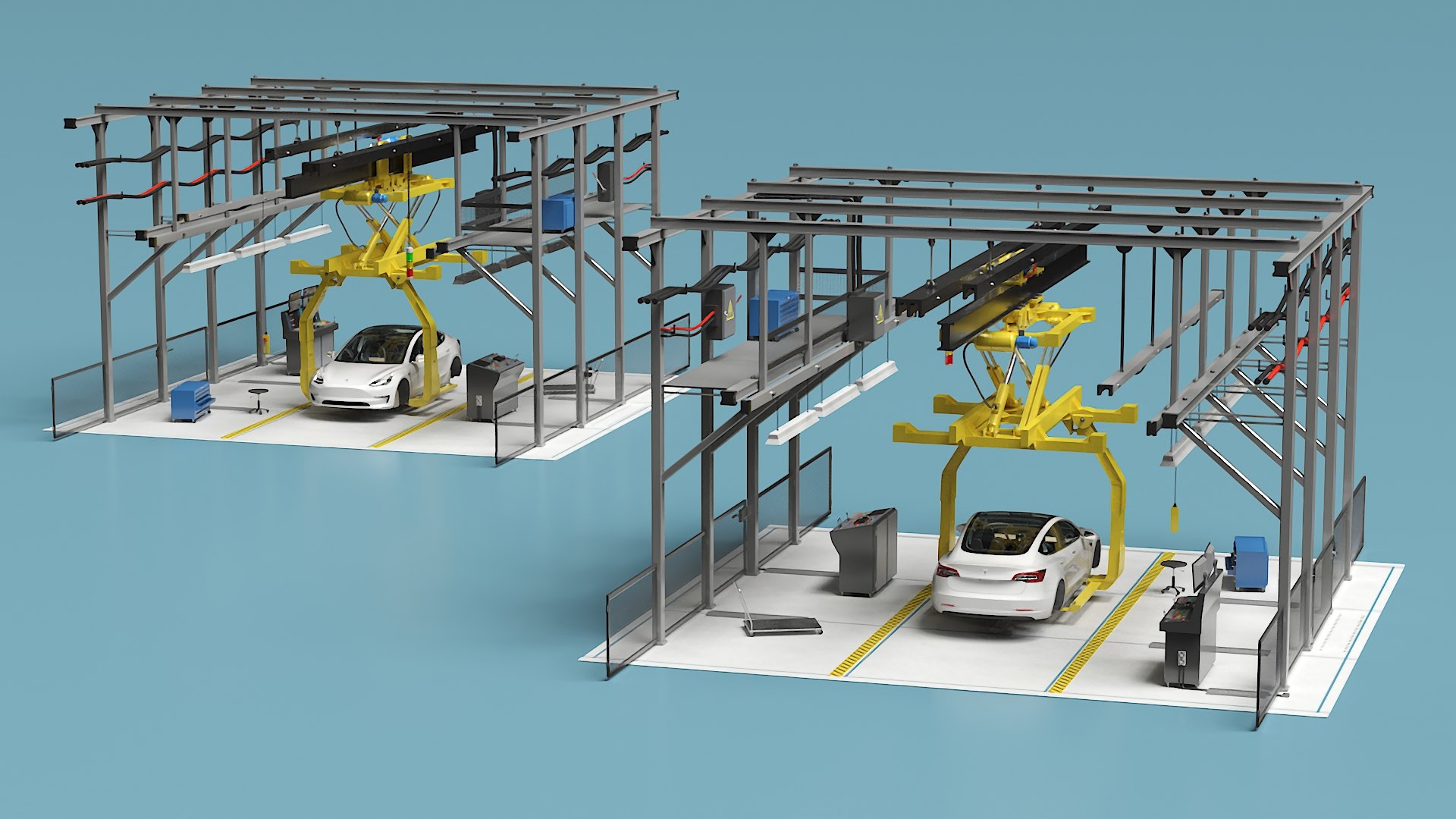 Tesla Assembly Line 3D Model - TurboSquid 2322246