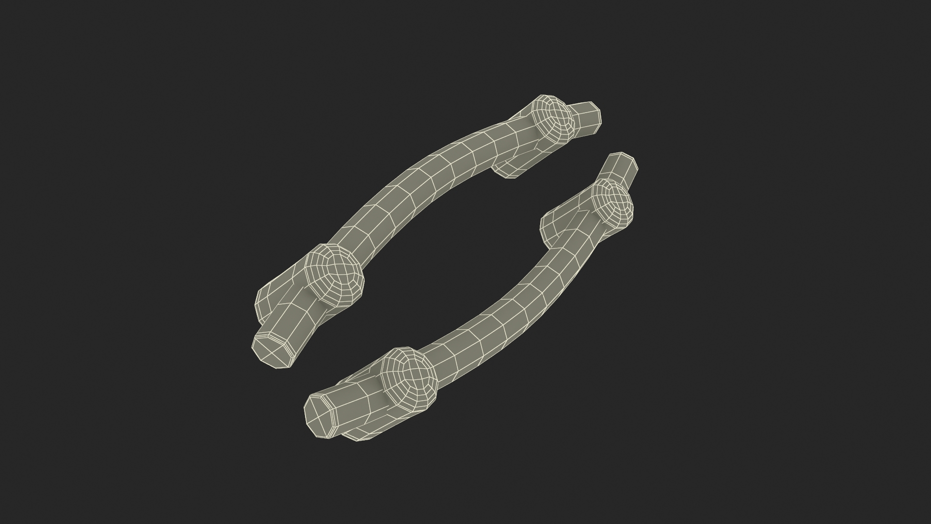 Door Handles Thick Oval Metal 3D Model - TurboSquid 2237905