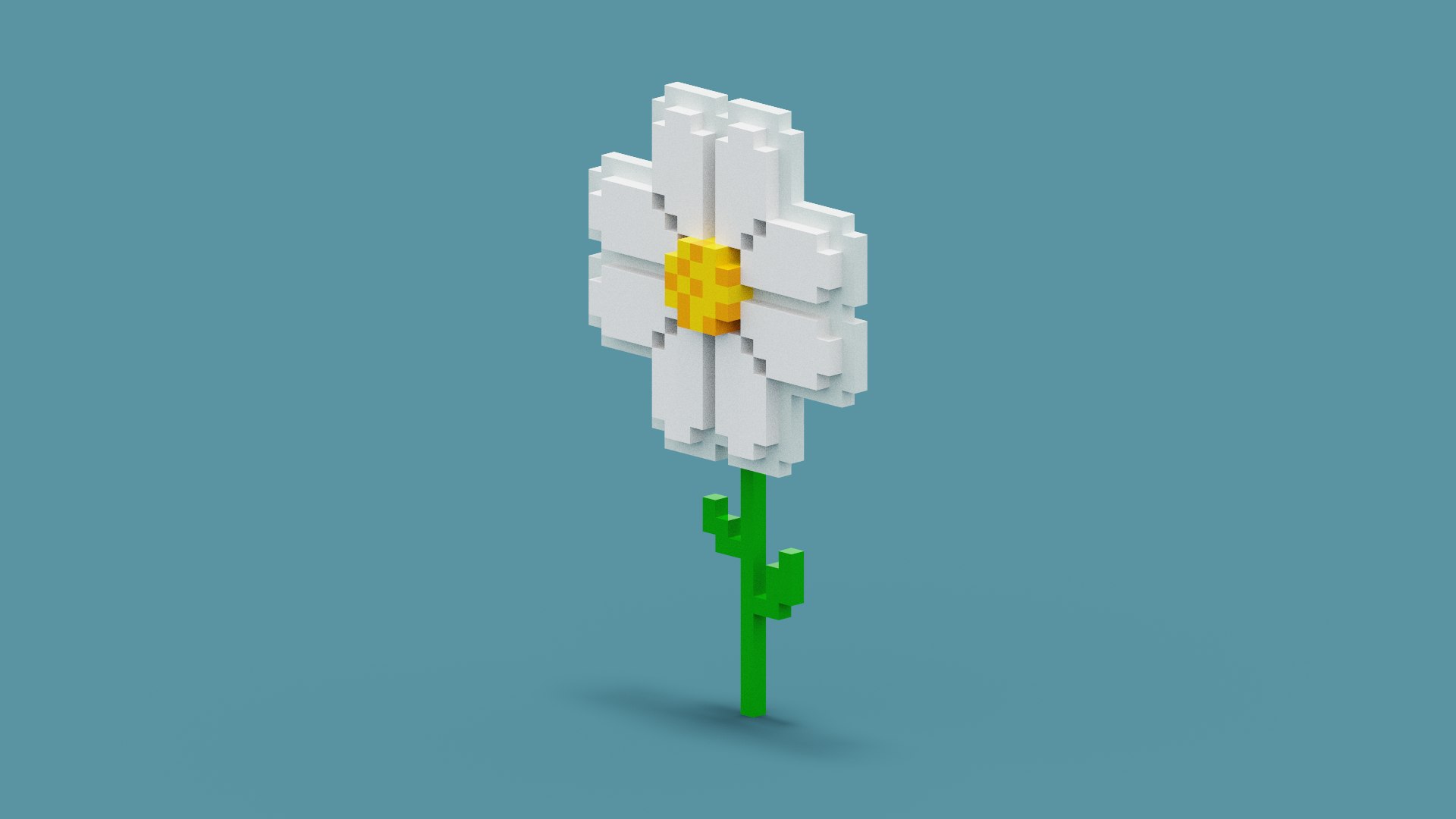 Voxel Daisy Flower 3D Model - TurboSquid 1924710