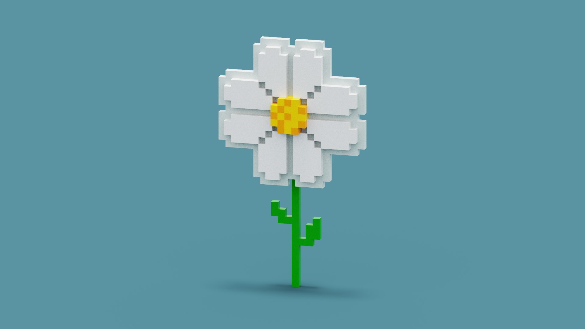 Voxel Daisy Flower 3D Model - TurboSquid 1924710