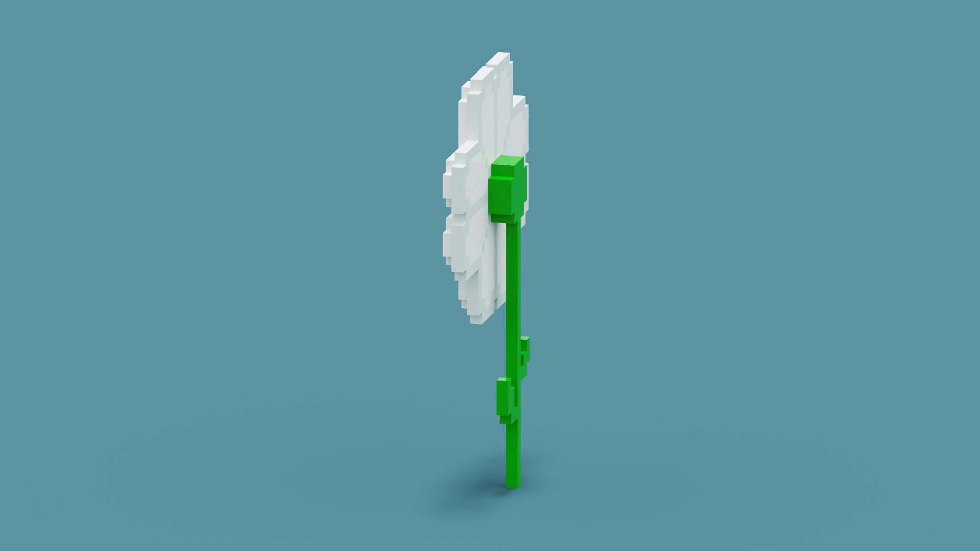 Voxel Daisy Flower 3D Model - TurboSquid 1924710