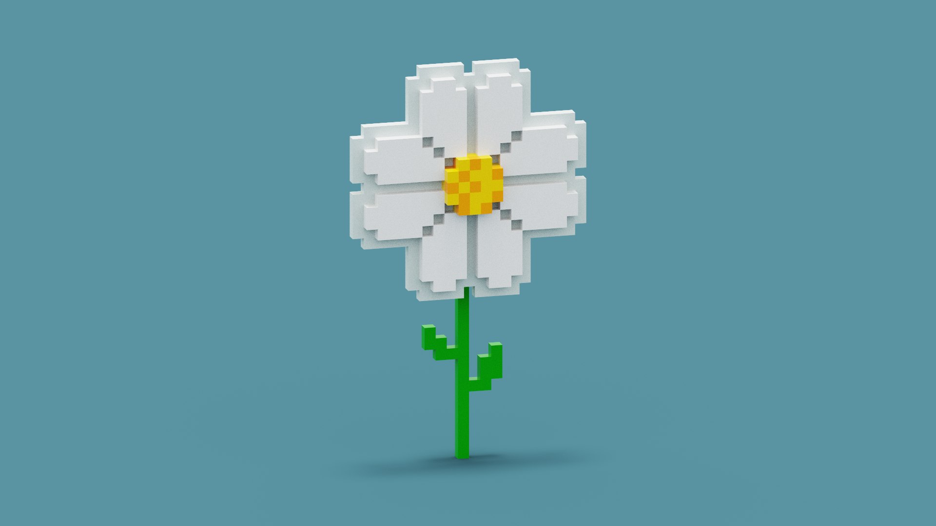 Voxel Daisy Flower 3D Model - TurboSquid 1924710