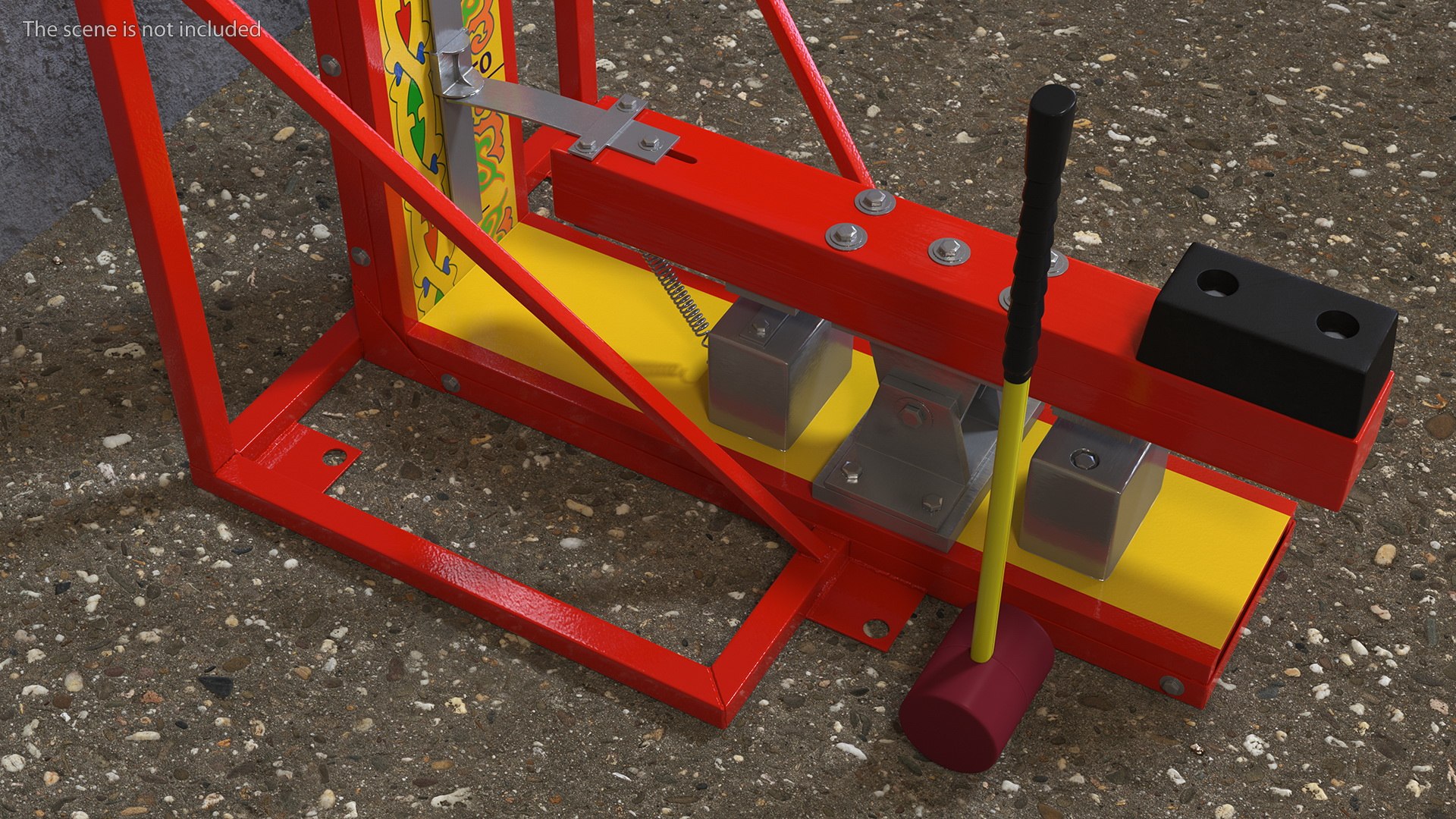 High Striker Strength Tester Game With Mallet Model - TurboSquid 1736732