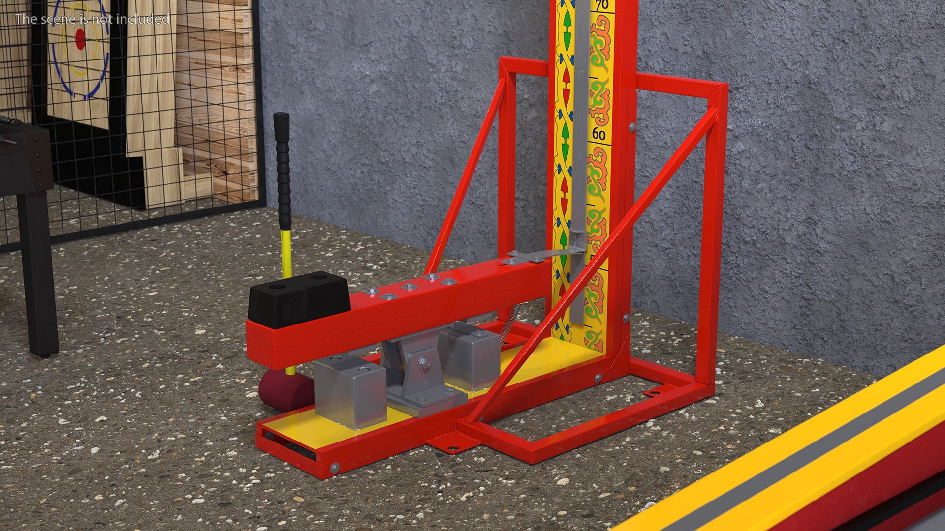 High Striker Strength Tester Game With Mallet Model - TurboSquid 1736732